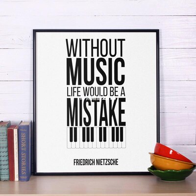 SURELIFE New Music Quotes Canvas Painting Decoration Modern