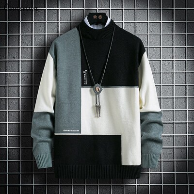 Onnestun Sweater Men New Winter High quality Stitching desi