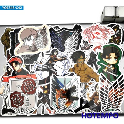 40pcs Anime Attack on Titan Levi Ackerman Eren Toys Sticker