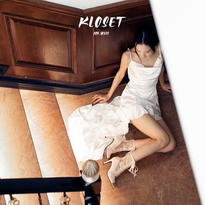 爵士舞网靴heels缎面绑带镂空凉鞋女细跟鱼嘴短靴跳舞高跟鞋粉杏