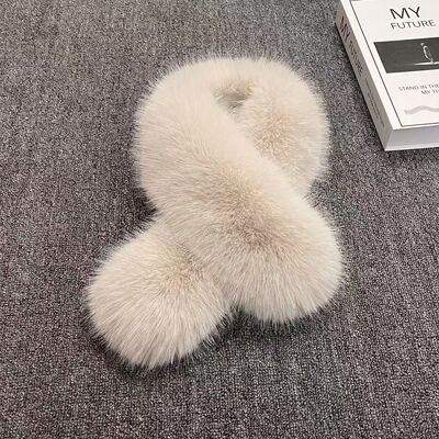 大媛家Sunny 张元英同款仿狐狸毛围巾仿皮草围脖女冬脖套保暖毛领