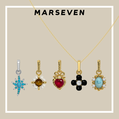 MARSEVEN 恬梦系列宝石DIY项链S925银时尚气质锁骨链2026新品