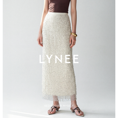 LYNEE波尔卡波点流苏设计感半裙