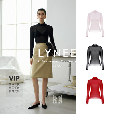 LYNEE云雾醋酸网纱秋季新款小衫