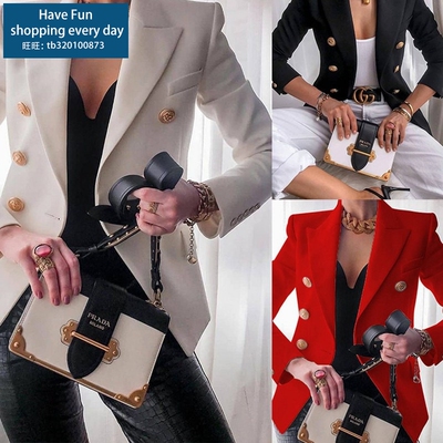 Pure color fashion blazer jacket women casual short suit西装