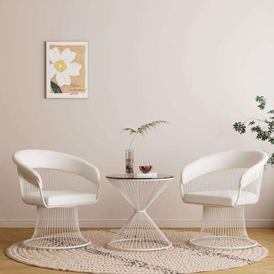 奶油网红现代轻奢休闲沙发椅桌椅简约单人茶几阳台洽谈组合三件套