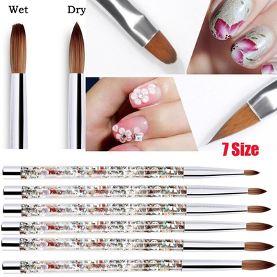 7 Sizes Nail Art Brush for Acrylic Powder  Nylon Manicur