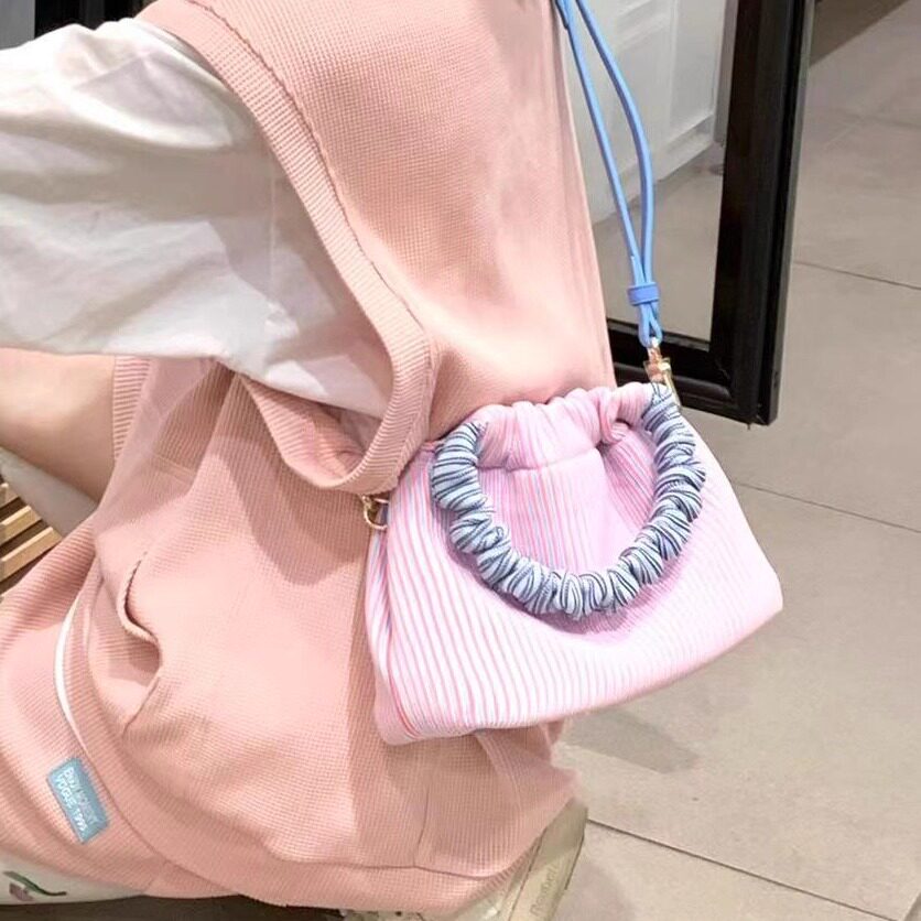 KNITFANATICS狂织分子棒棒糖单肩包编织手提包马卡龙色