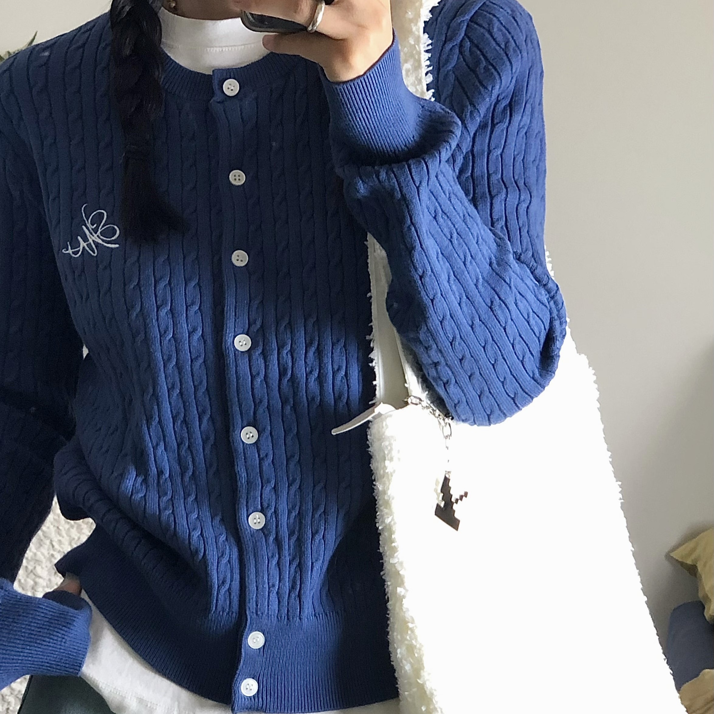 KNITFANATICS秋冬毛绒针织包大容量单肩女包高级质感原创小众