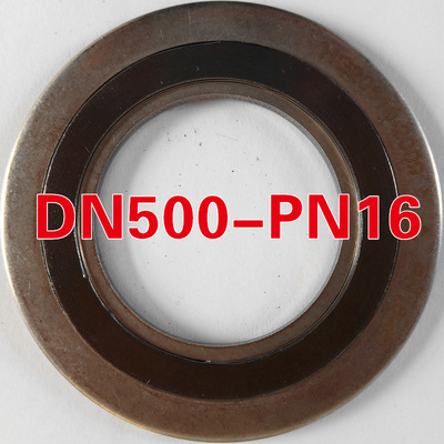 标准DN500-PN16石墨四氟金属缠绕垫片304不锈钢内外环.型碳钢可选