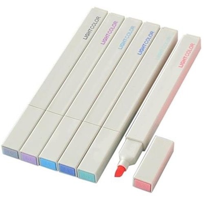 极速彩色荧光笔标记笔淡色系学生用E做笔记的L小神器记号重点笔同