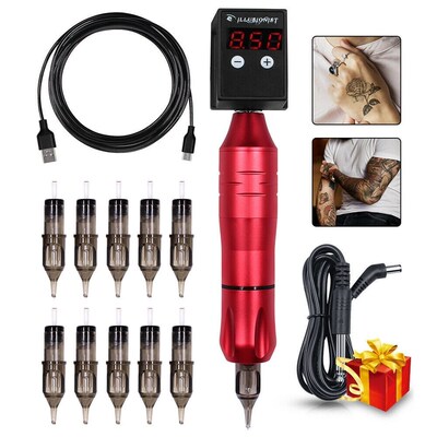 Newest Tattoo Machine Kits Rotary Tattoo Pen Needles With M