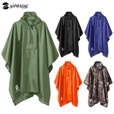 SaphiRose 3 in 1 Hooded Rain Poncho Waterproof Raincoat Jac