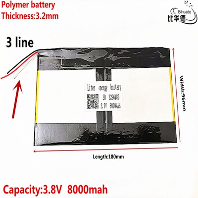 3296180 3.7v 8000mAh  Teclast X98 air 3G v99i Tablet PC Batt