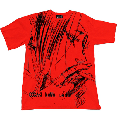 荒诞小镇 NANA摇滚朋克PUNK音乐节穿搭短袖T恤正肩圆领上衣亚比