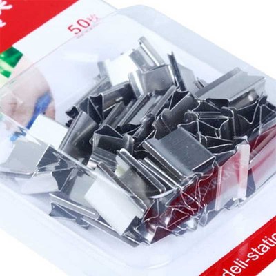 1pcs metal paper cliper blue clip refills large capacity fol