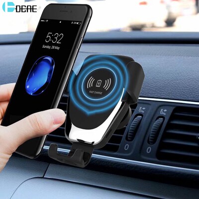 DCAE Wireless Car Charger 10W Qi Fast Charge Car Mount Grav