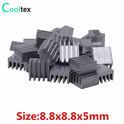 50pcs Extruded Aluminum heatsink 8.8x8.8x5mm heat sink for E