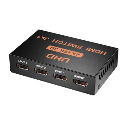 Hdmi Switch Three Cut One Iron Shell 4k Hd Video with Infrar