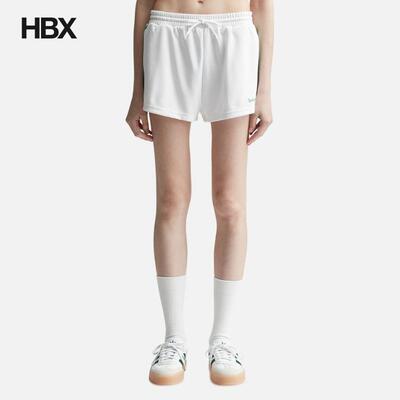 Sporty & Rich Serif Logo Roller Shorts White/Verde 短裤HBX