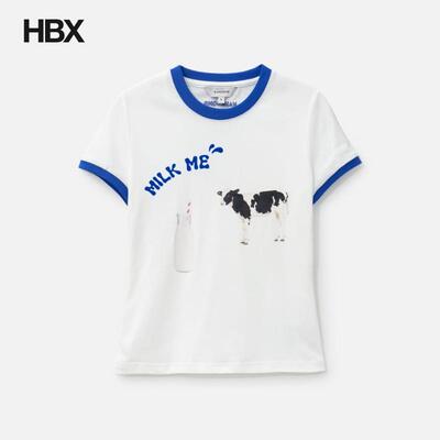 MARKGONG Milk Me Printed T-Shirt 短袖T恤女HBX
