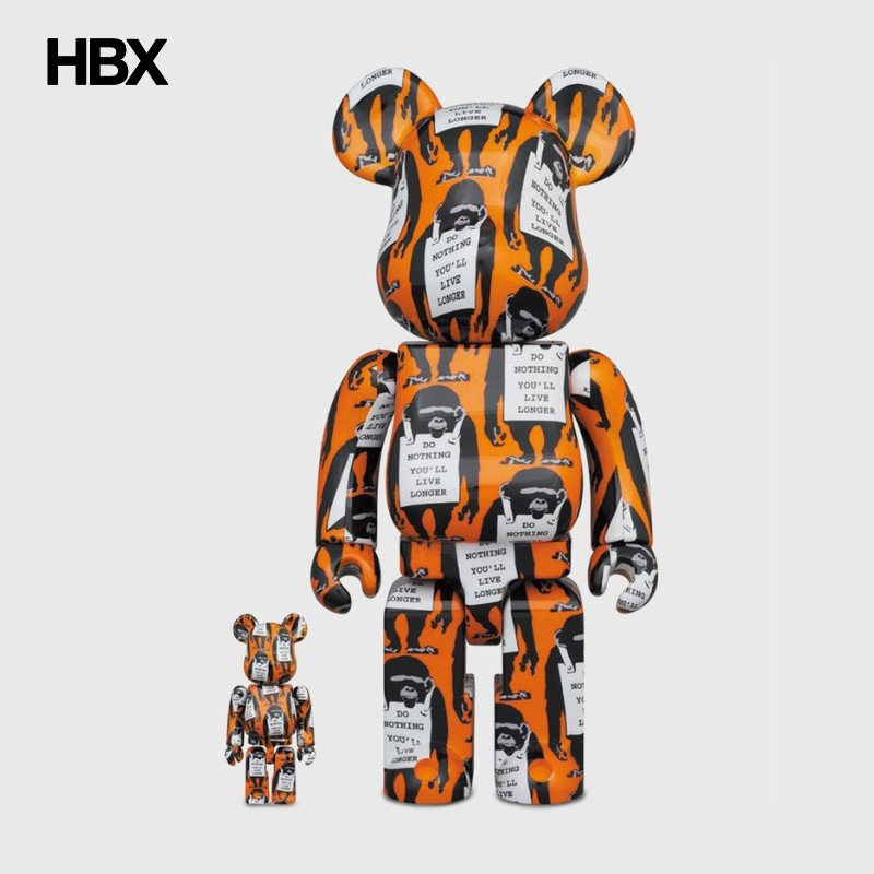 Medicom Toy Be@rbrick Monkey Sign 100％& 400％玩具 HBX_虎窝淘