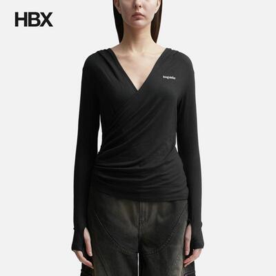 Lesugiatelier DRAPED HOODED TOP 上衣女HBX