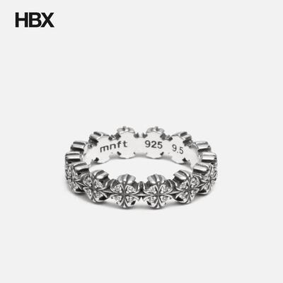 MIDNIGHTFACTORY Maltese-Cross Quadruplets Oxidised 戒指HBX