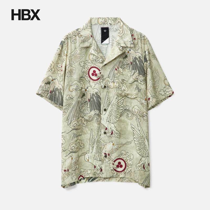 Maharishi Peace Dove Camp Collar Shirt 短袖衬衫男HBX