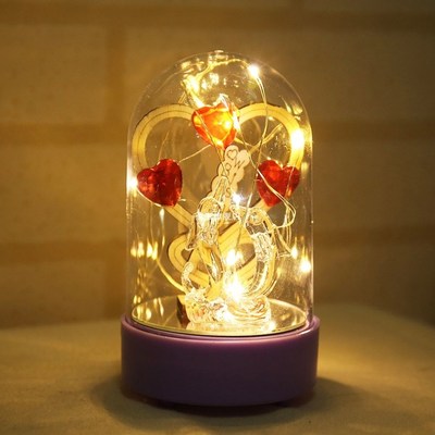 Copper Wire Glass LED String Night Light Dome Lamp Home Deco