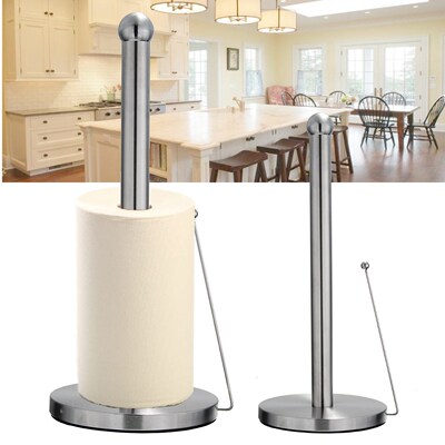 Paper Towel Holder Stainless Steel Standing Tissue Holder O