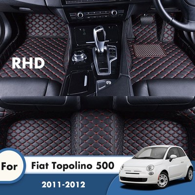RHD Car Floor Mats For Fiat Topolino 500 2012 2011 Carpets W