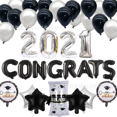 Graduation theme party decoration set number balloon letter