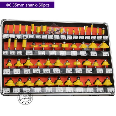 Shank 6.35mm-50PCS,CNC Solid carbide lling Cutter,Woodworkin