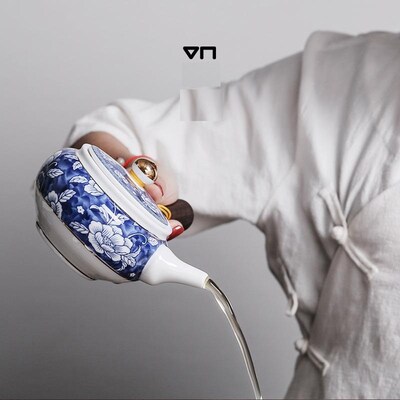 Jingdezhen blue and white teapot handmade kettle Japanese st