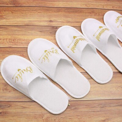 1 Pair Shower Spa Soft Slippers for Bridal Team Bride To Be