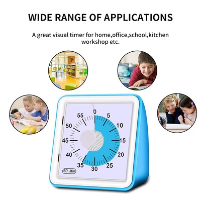 60 Minutes Silent Visual og Student Classroom Kitchen Timer