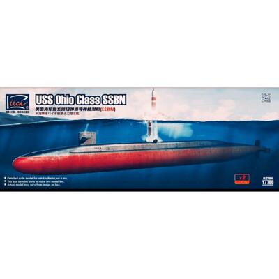 现货睿智 1/700 美国俄亥俄级战略核潜艇ssbn 2条装，水线或全底