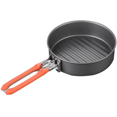 Non-stick Frying Pan Gold Line Teflon Coating Portable Hard