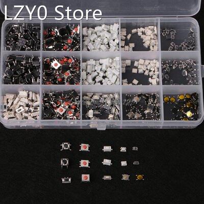 750 Pcs 15 Value Tactile Push Button Switch Micro Switch for