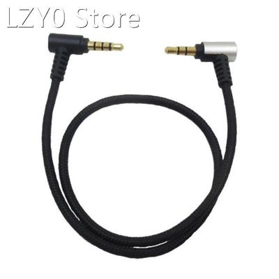 3.5mm TRS to TRRS Microphone Cable Coiled Right Angle Mic Co