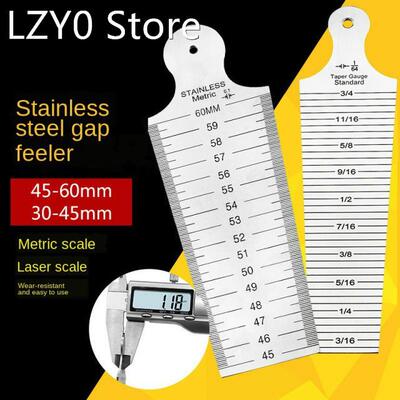 1PC Metric Imperial Wedge Feeler Clearance Ruler Aperture 30