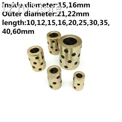 2pcs Inner diameter 15 16mm linear graphite copper set beari