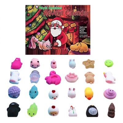 24 Pieces Of Christmas Cute Animal Squeeze Toys Decompressi
