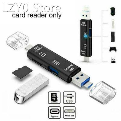 All In 1 Card Reader SDHC SD TF MicroSD Card Reader C Micro