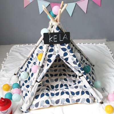 Pet Tent House Dog Fence Foldable Puppy Crate Cat Beds Campi