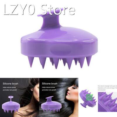 Silicone hair massage brush available in a variety of colors