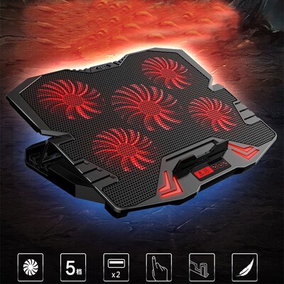 Laptop Cooling Pad 2 USB Ports with 5 Fans Gaming Laptop Co