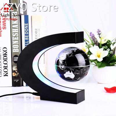 Novelty C Shape LED World Map Floating Globe Magnetic Levita