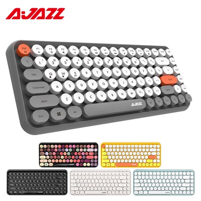Ajazz 308i Wireless Bluetooth Keyboard 84 Classic Round Key
